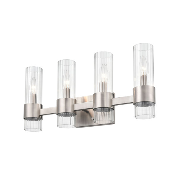 4 Light Brushed Nickel Bathroom Vanity Lighting You'll Love | Wayfair