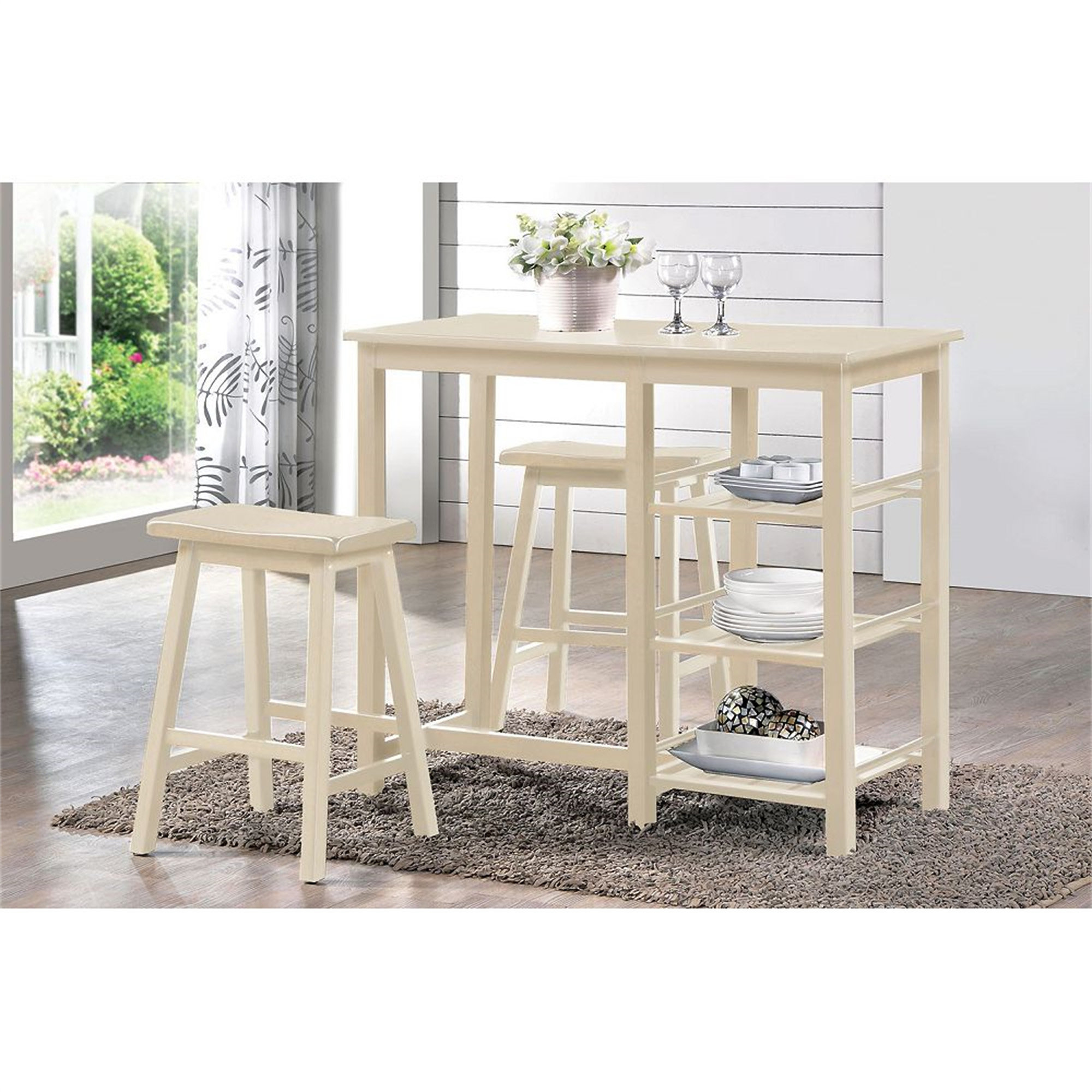 Lark Manor™ Lester Counter Height Set (3Pc Pk) In Buttermilk 73052 ...