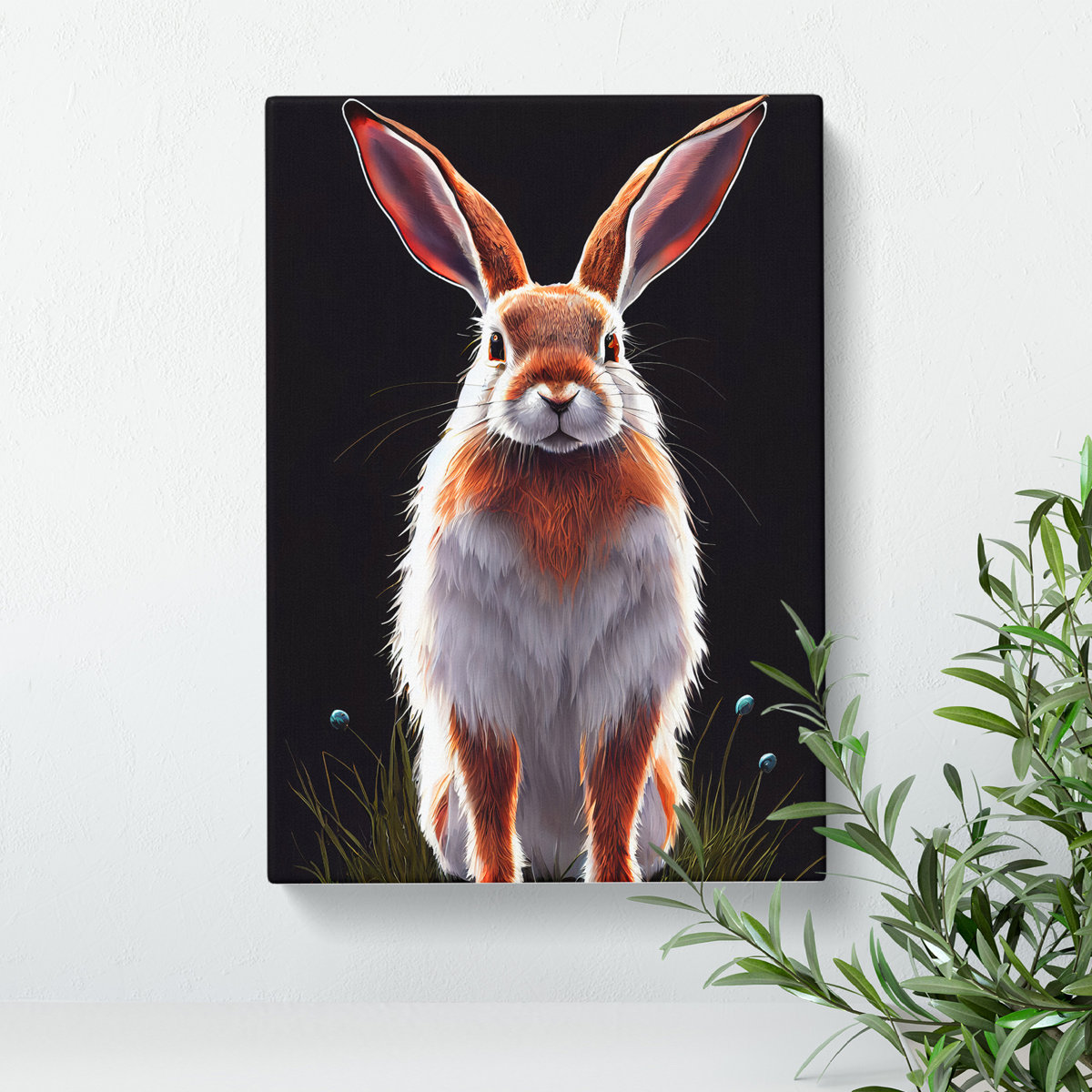 Brambly Cottage Hypnotic Hare - Wrapped Canvas Graphic Art | Wayfair.co.uk