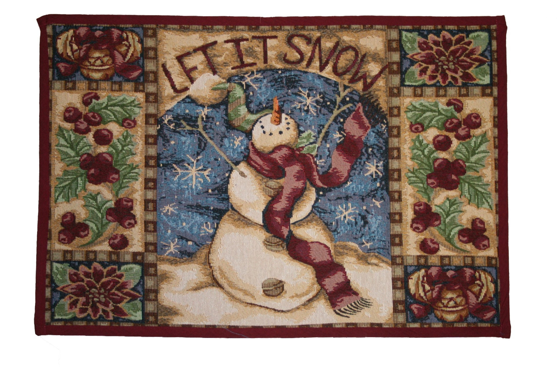 Violet Linen Seasonal Snow Man Design Novelty Rug | Wayfair