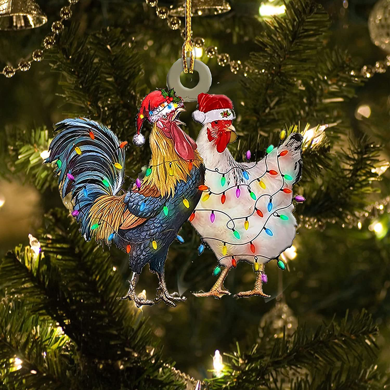 TeexCorp Chicken Rooster Hanging Figurine Ornament | Wayfair