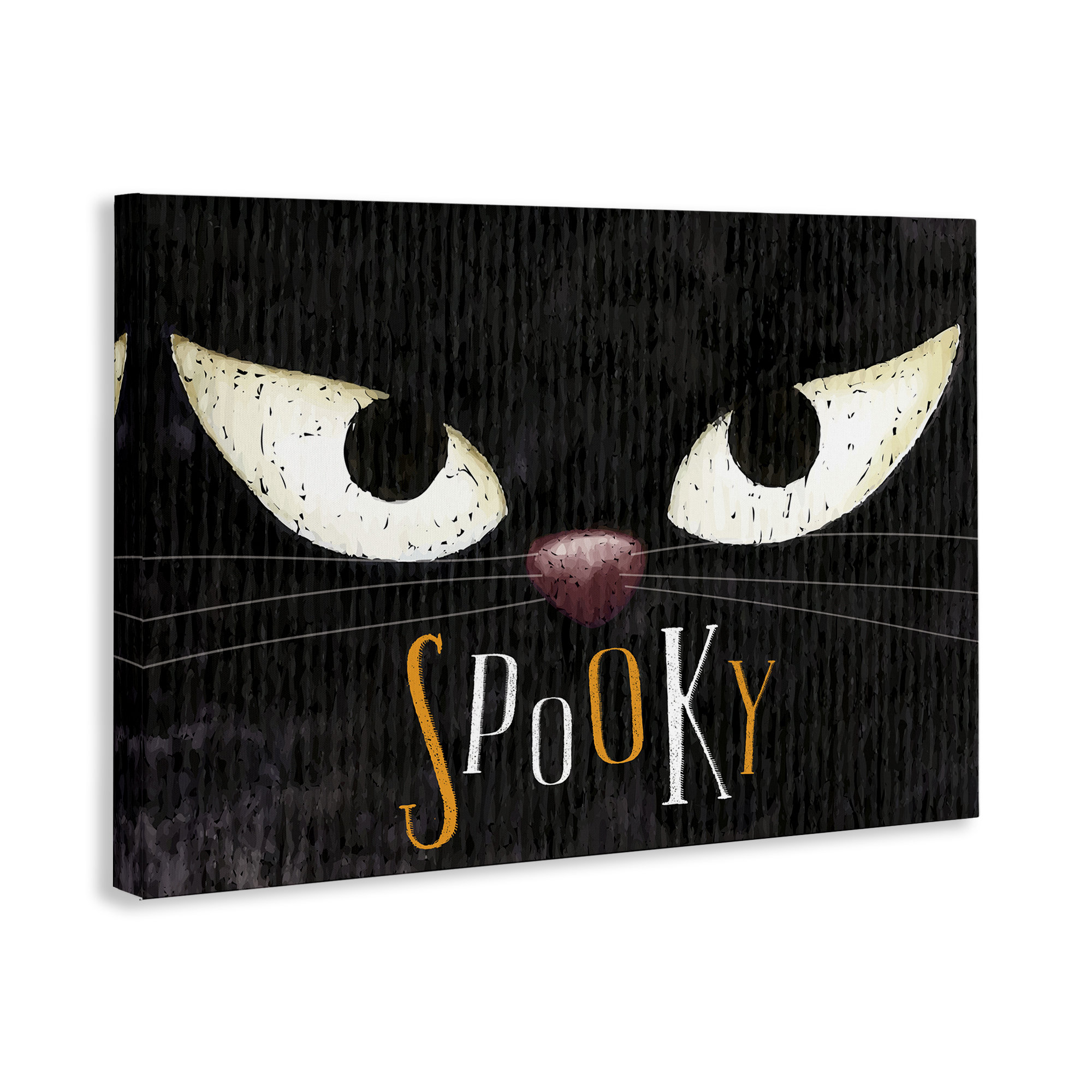 Winston Porter Spooky Cat Eyes Canvas Wall Art by Nicole DeCamp | Wayfair