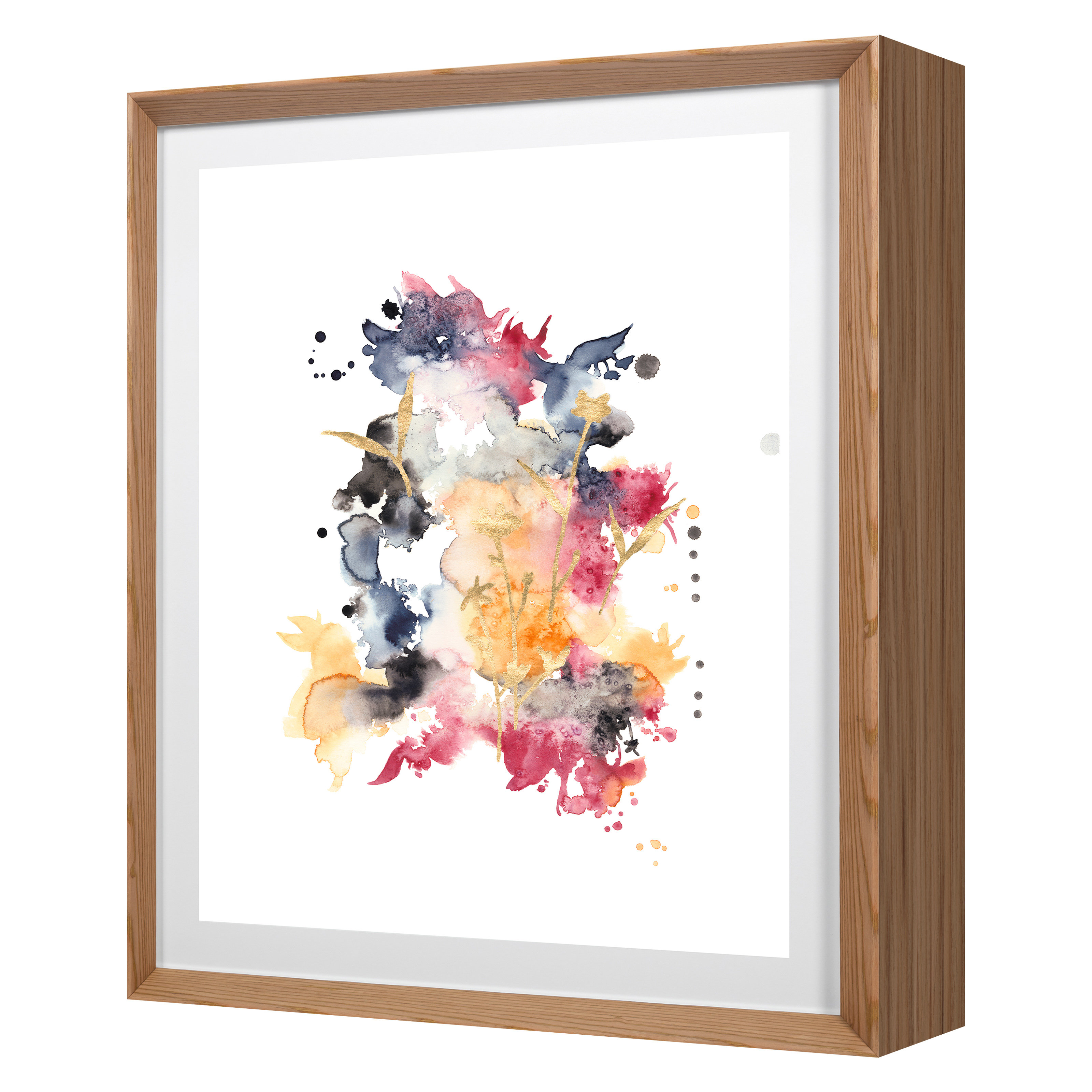 Grand Image Home Golden Flora 2 Framed On Paper by Natasha Marie Print ...
