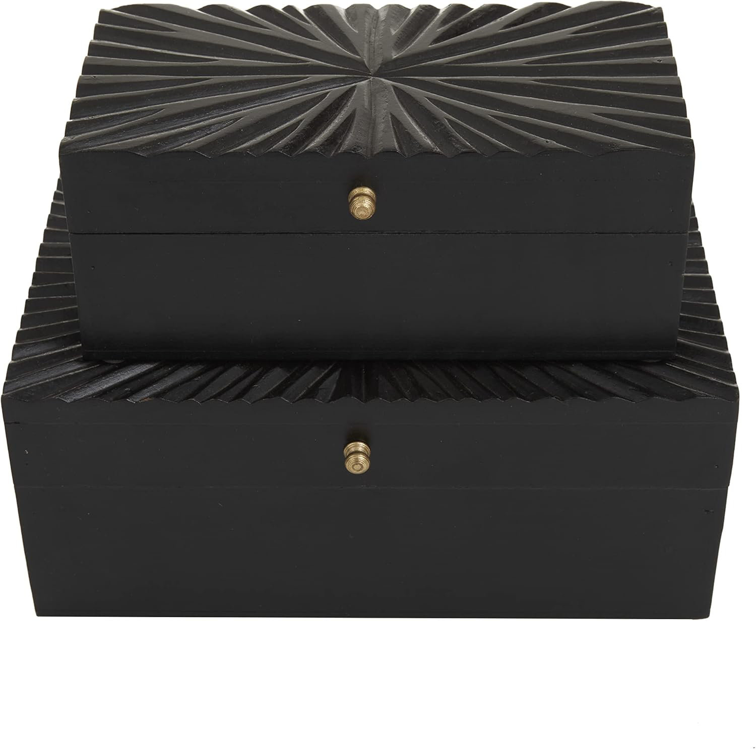 Dakota Fields Wood Geometric Decorative Box Decorative Keepsake Boxes ...