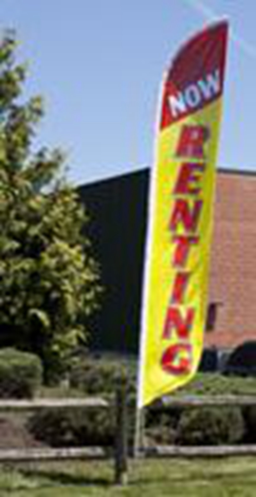 FixtureDisplays Banner, "Now Renting" Sign, Pole Kit Flag Outdoor ...