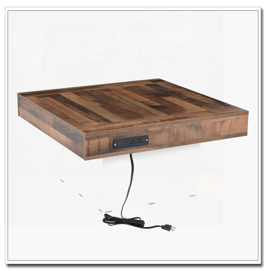 Latitude Run® Farmhouse Coffee Table with 2 USB Ports and Outlets ...