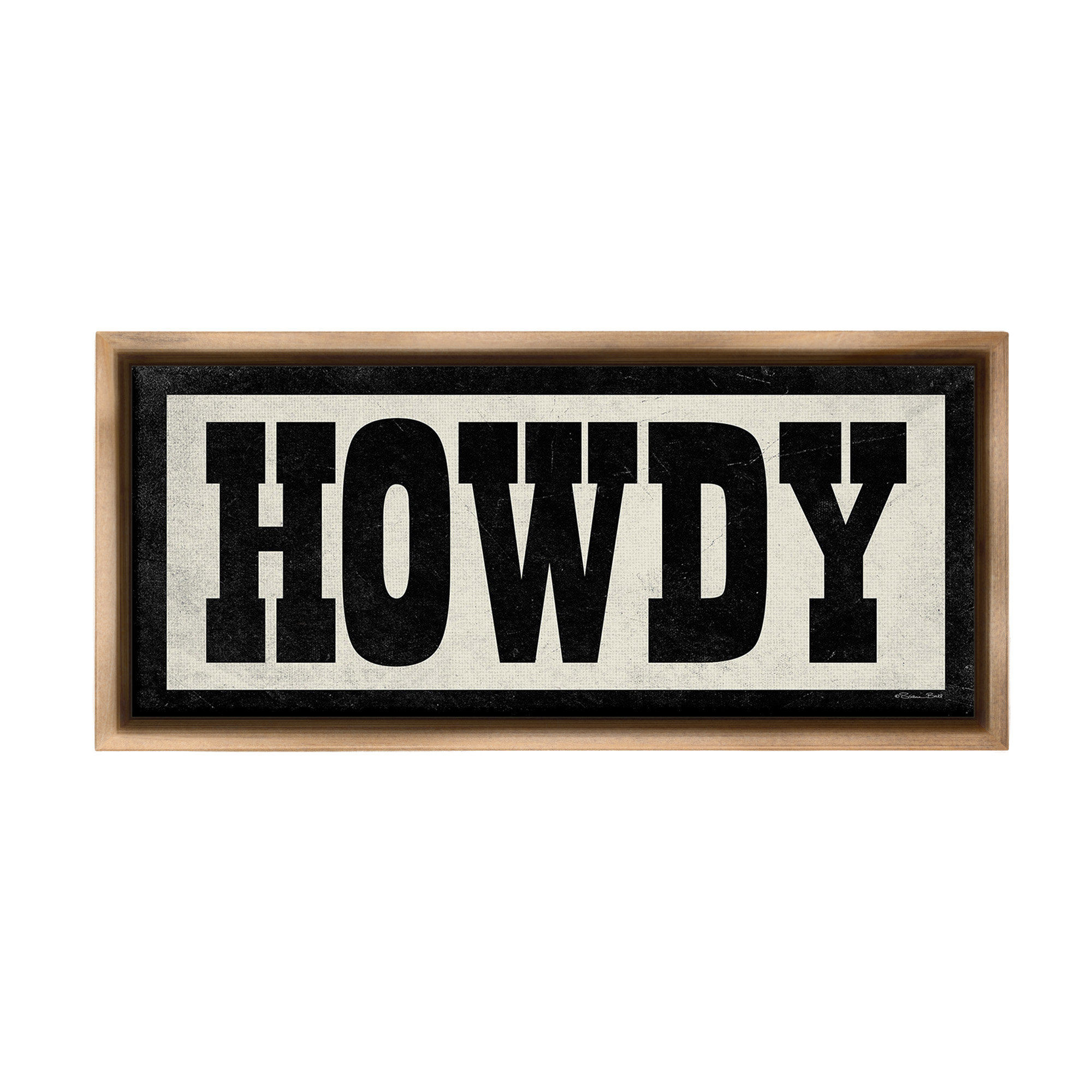 Gracie Oaks " Vintage Howdy Sign Floater Frame " by Susan Ball on ...