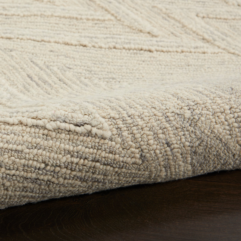 Sand & Stable Zoe Handmade Wool Gray/Ivory Rug & Reviews | Wayfair