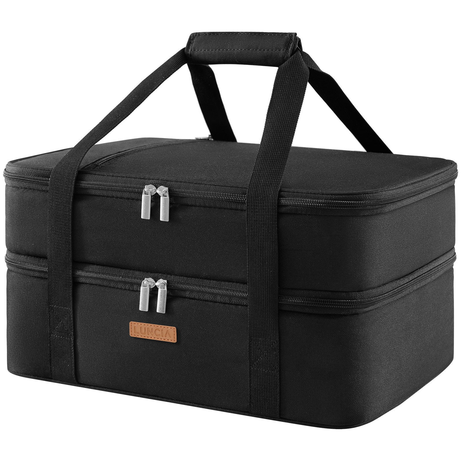 Ebern Designs Double Decker Insulated Casserole Carrier For Hot Or Cold ...