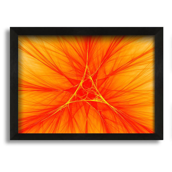 Brayden Studio Triangle Of Life Orange - Single Picture Frame Print on ...