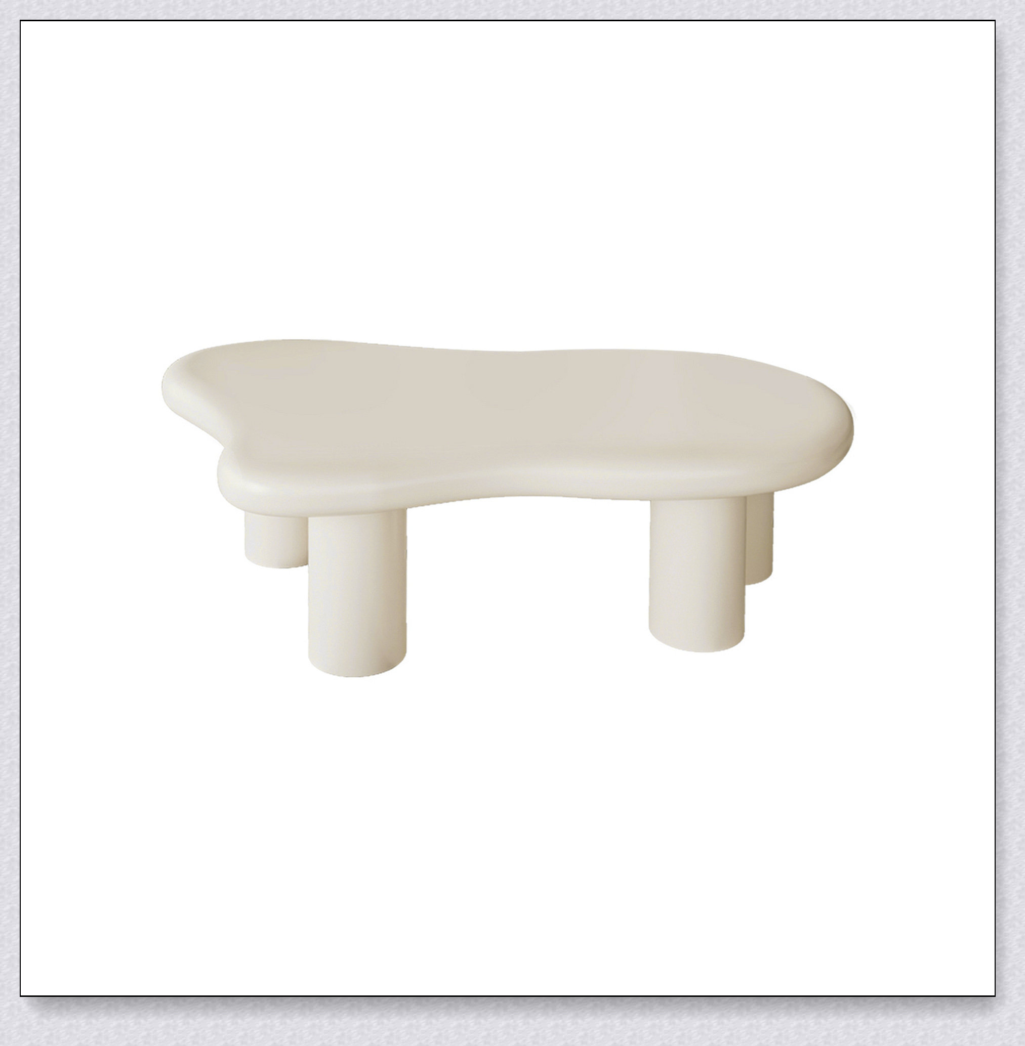 Latitude Run® 47 Inch Cloud Shaped Coffee Table for Living Room Elegant ...