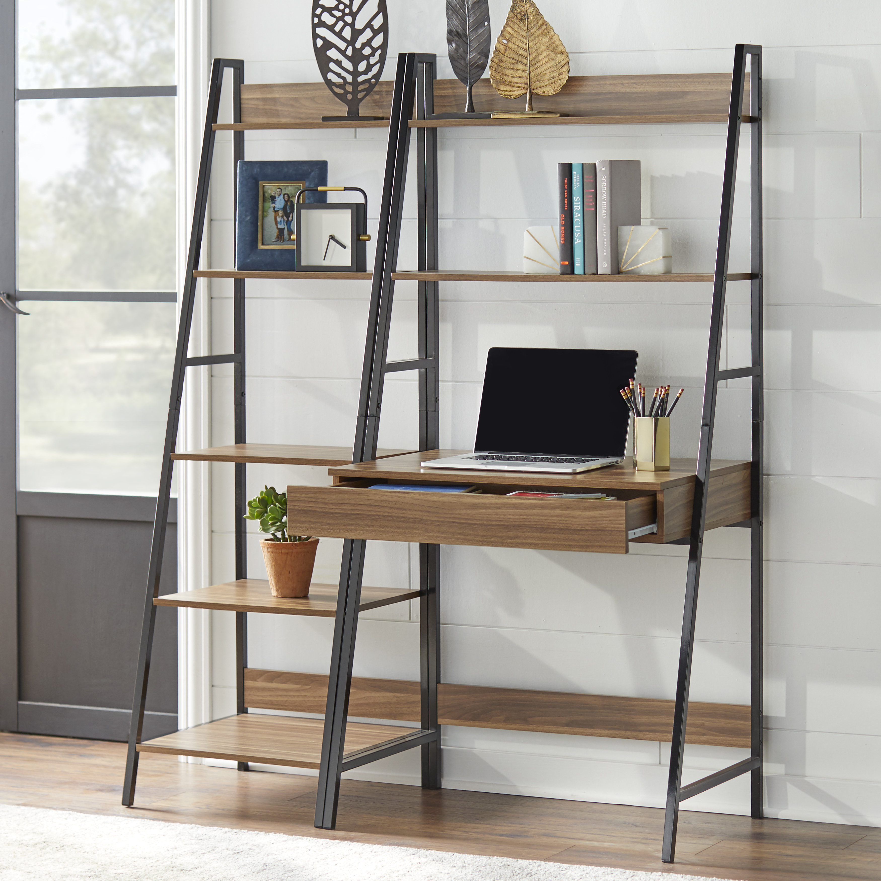 17 Stories Noelton Metal Base Leaning / Ladder Desk & Reviews | Wayfair