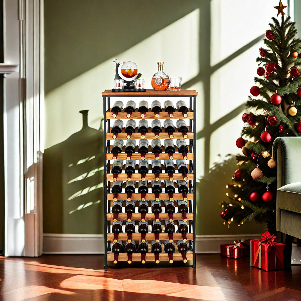 Lark Manor Bakemeier 48 Bottle Floor Wine Bottle Rack | Wayfair