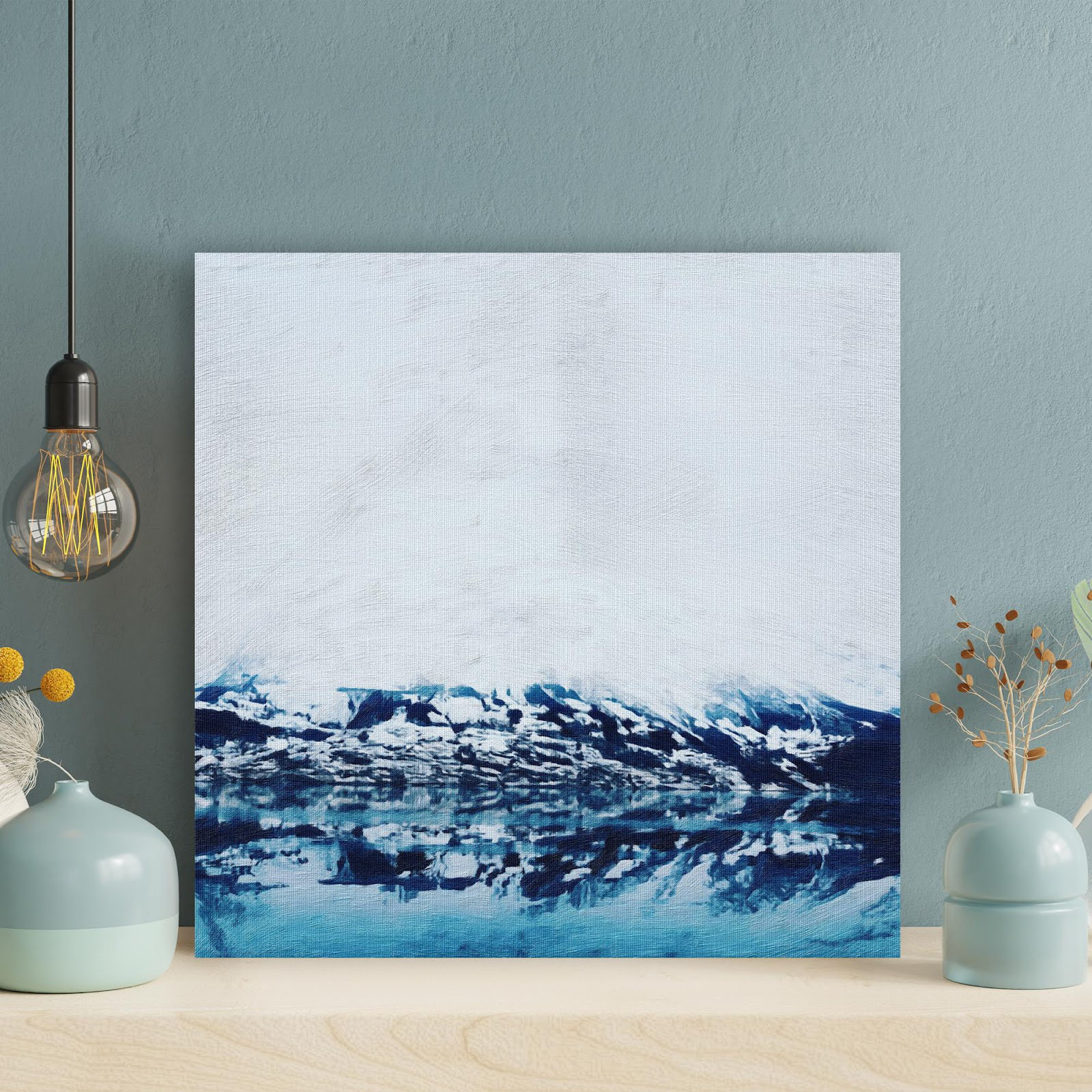 Millwood Pines Grey Mountains Covered With White Snows - 1 Piece ...
