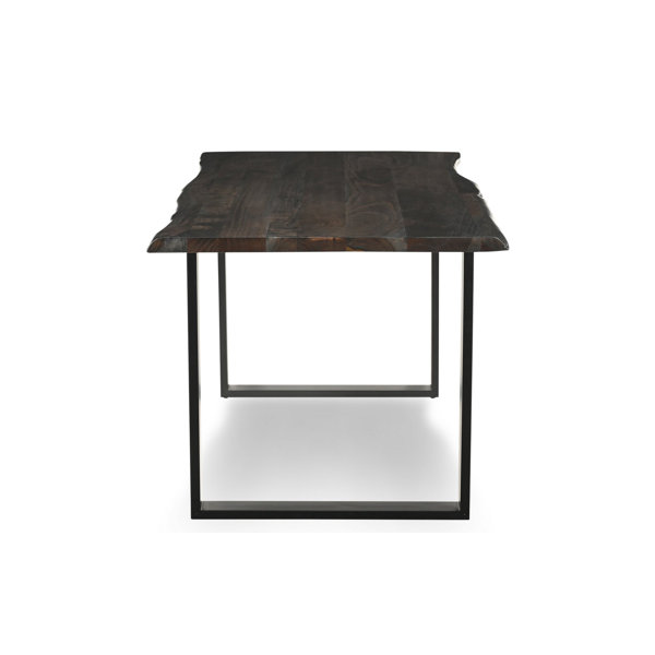 Borough Wharf Solid Acacia Wood Manhattan Dining Table With Metal Legs ...