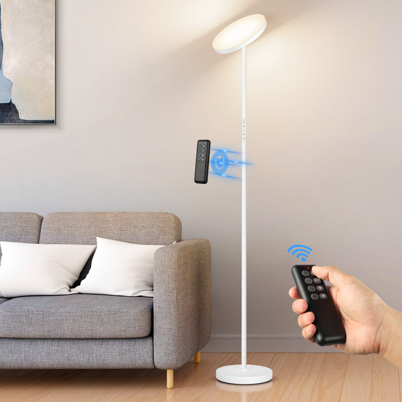 Ivy Bronx Jernell 71" LED Dimmable Torchiere & Reading Floor Lamp with ...