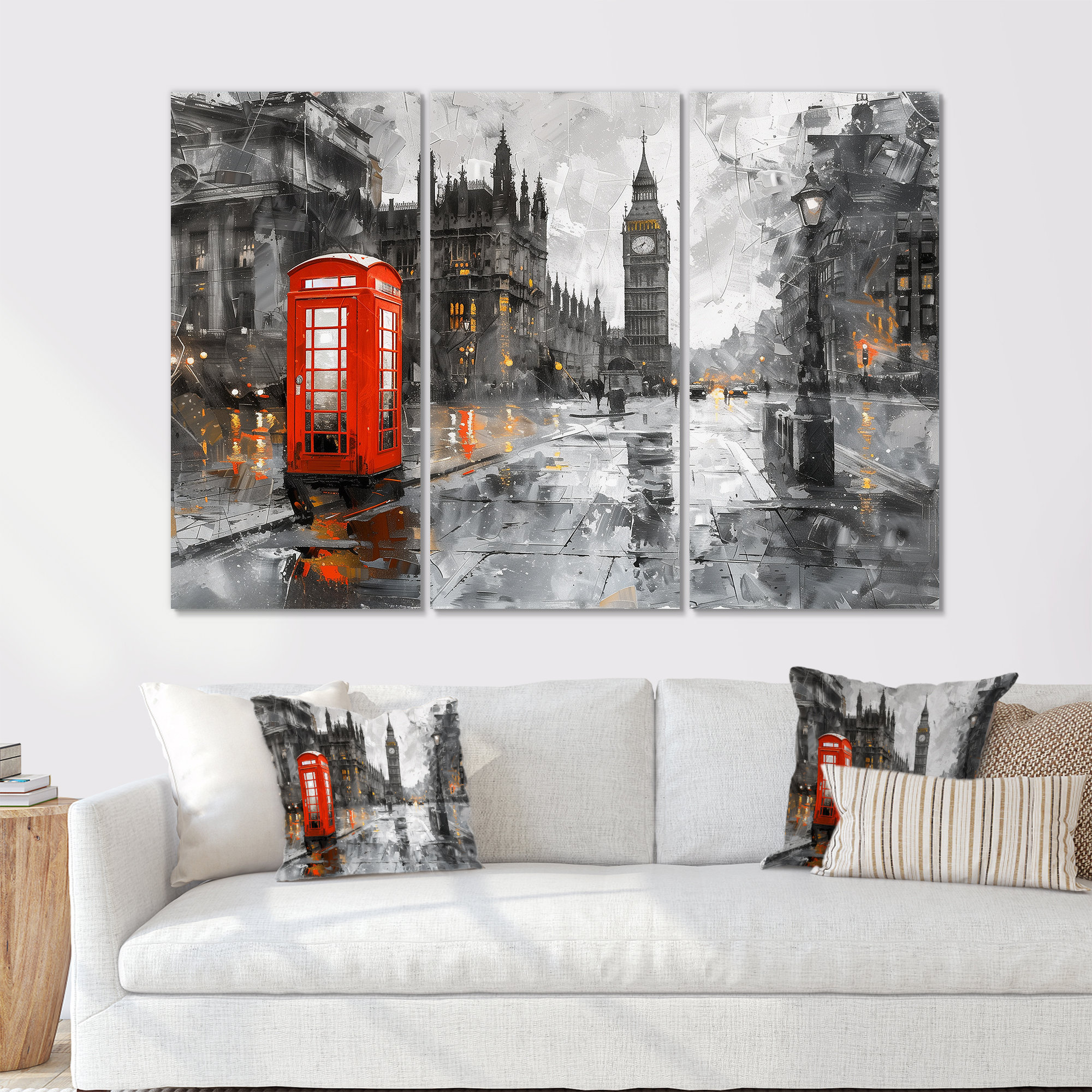 Design Art Red Telephone Booth With Big Ben Of London III - City London ...