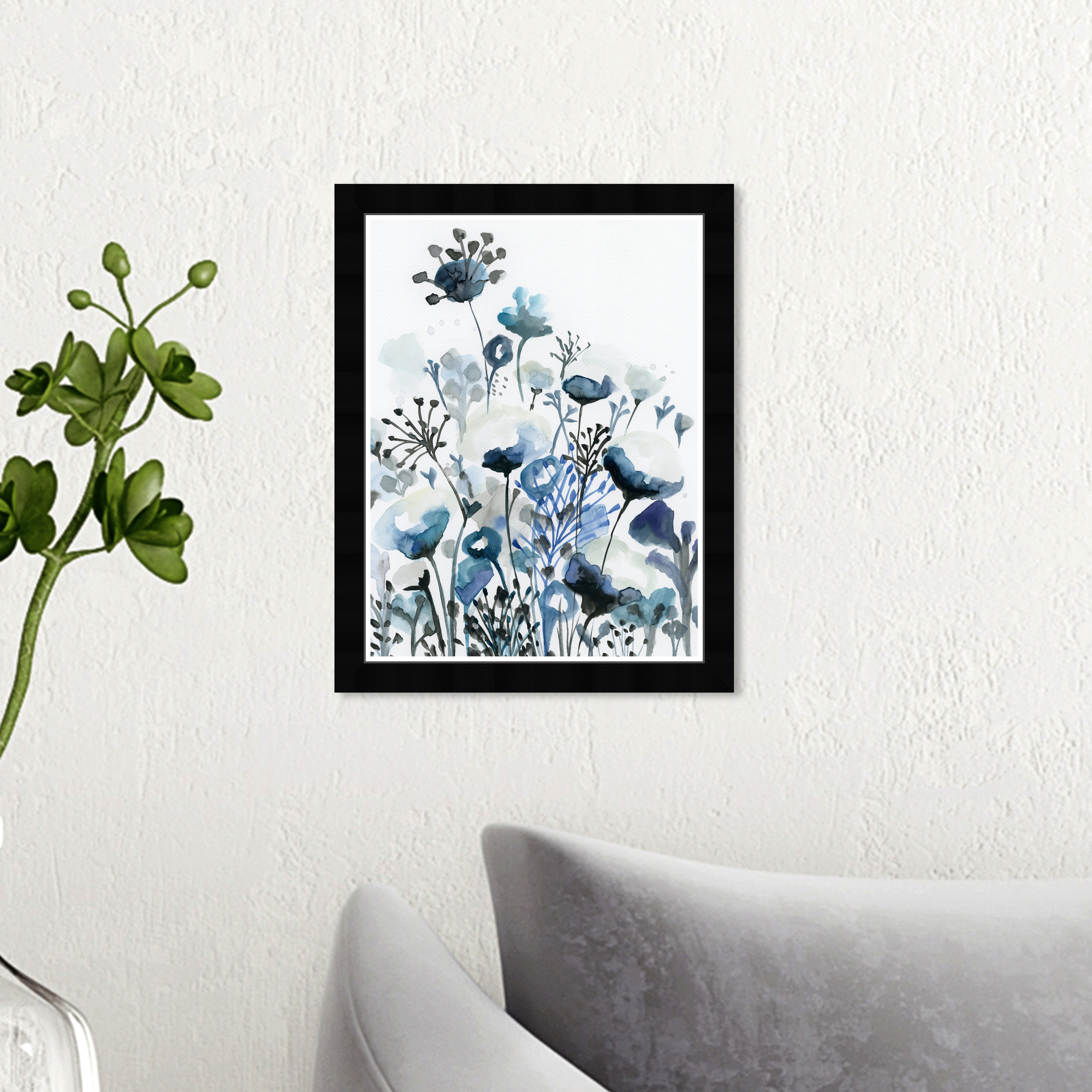 Winston Porter " Deep Blue Forest " Painting Print | Wayfair