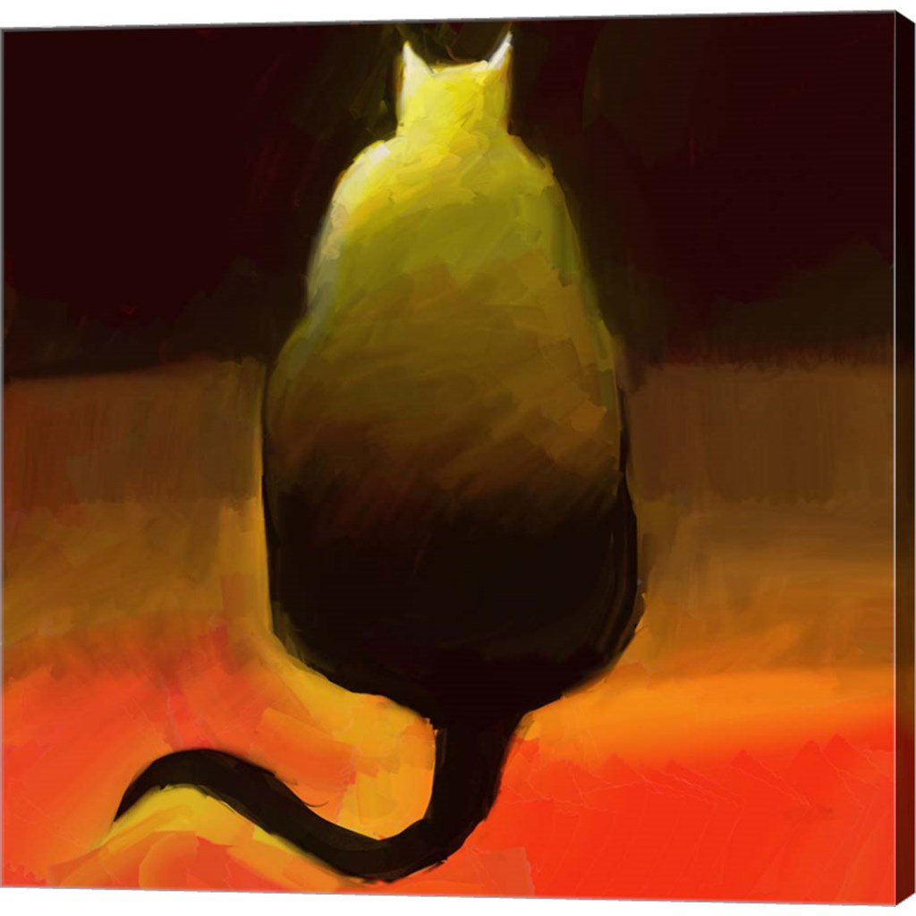 Winston Porter Cat by Howie Green - Wrapped Canvas Painting | Wayfair
