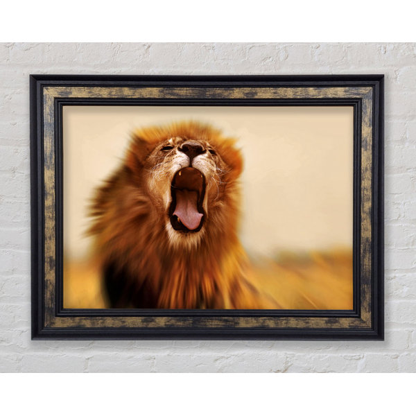 Bright Star King Of The Jungle Lion Roar - Single Picture Frame Art ...