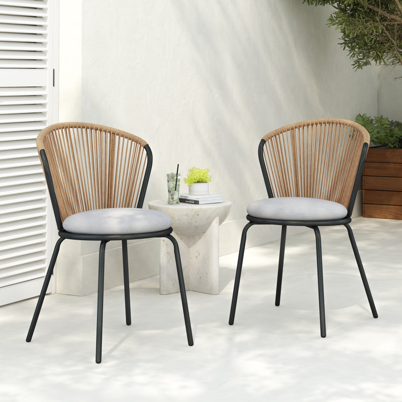Bay Isle Home™ Besian Rattan Dining Chair Set | Wayfair