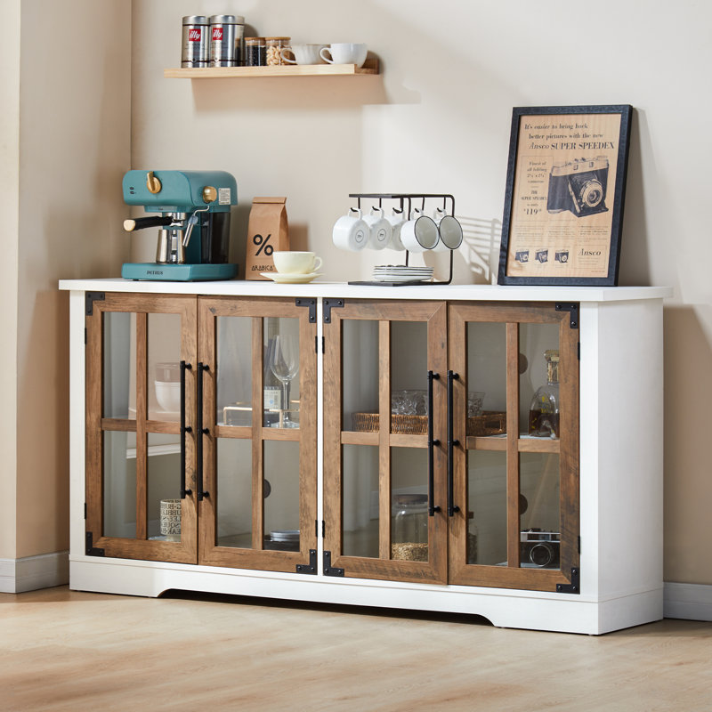 Lark Manor™ Pfarr 63" Wide Sideboard with glass doors & Reviews | Wayfair