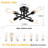 Corrigan Studio® Semi Flush Mount Ceiling Light Fixture Matte Black ...