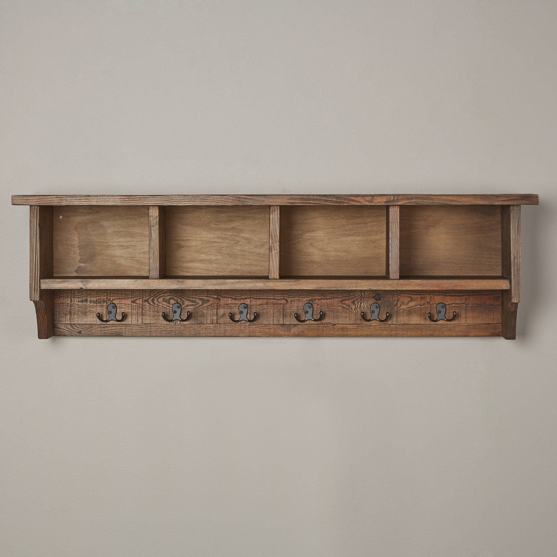 Union Rustic Aleman Solid Wood Wall 12 - Hook Wall Mounted Coat Rack ...