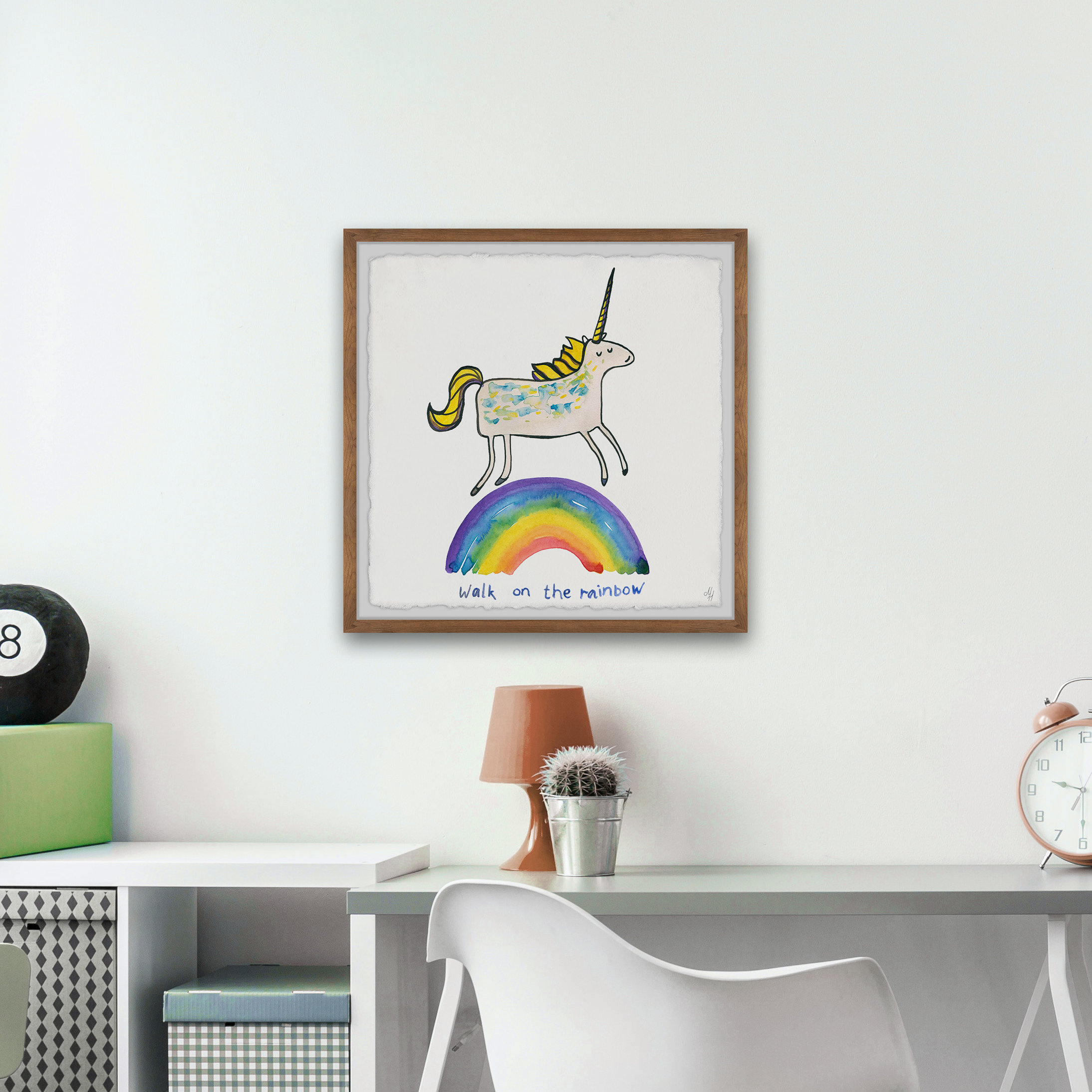 Isabelle & Max™ Rayborn 'Unicorn Rainbow Walk' Framed Print - Wayfair Canada