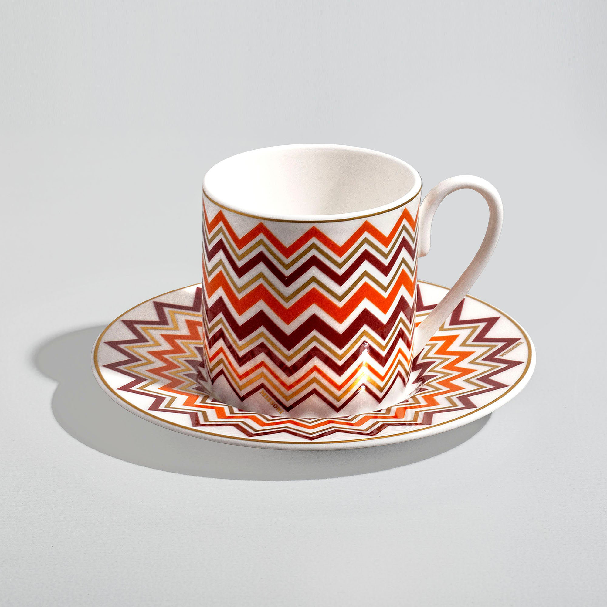 Missoni Home Coffee Cup & Saucer Iconic Diam. 2.3", H 2.5", Cap. 4 Oz ...