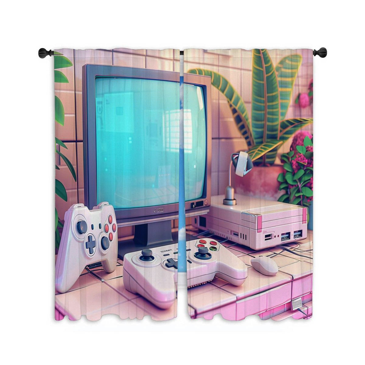 Wildon Home® Gaming Console Window Curtains Technology Entertainment ...
