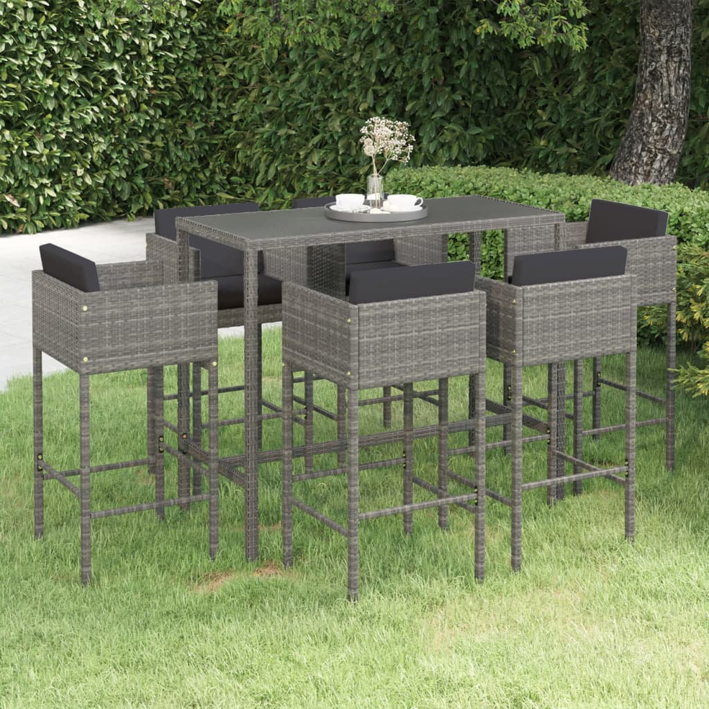 Latitude Run® Patio Bar Set Outdoor Bistro Set Bar Stool Bistro Table ...