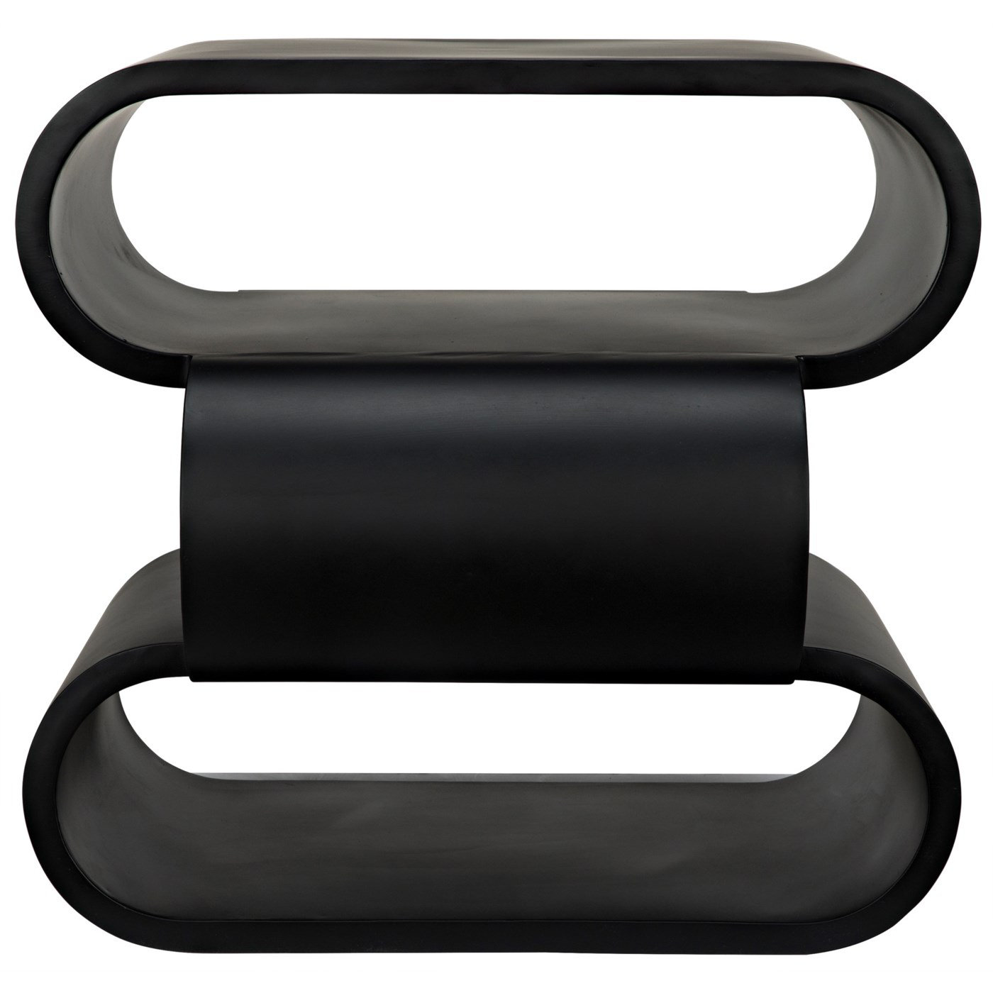 Noir Nada 24'' Tall Steel Floor Shelf End Table | Perigold