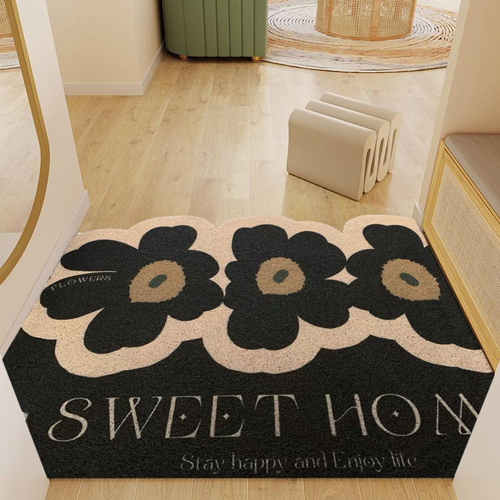 Trinx Creative Floral Outdoor/Indoor PVC Doormat, Stain And Fade ...