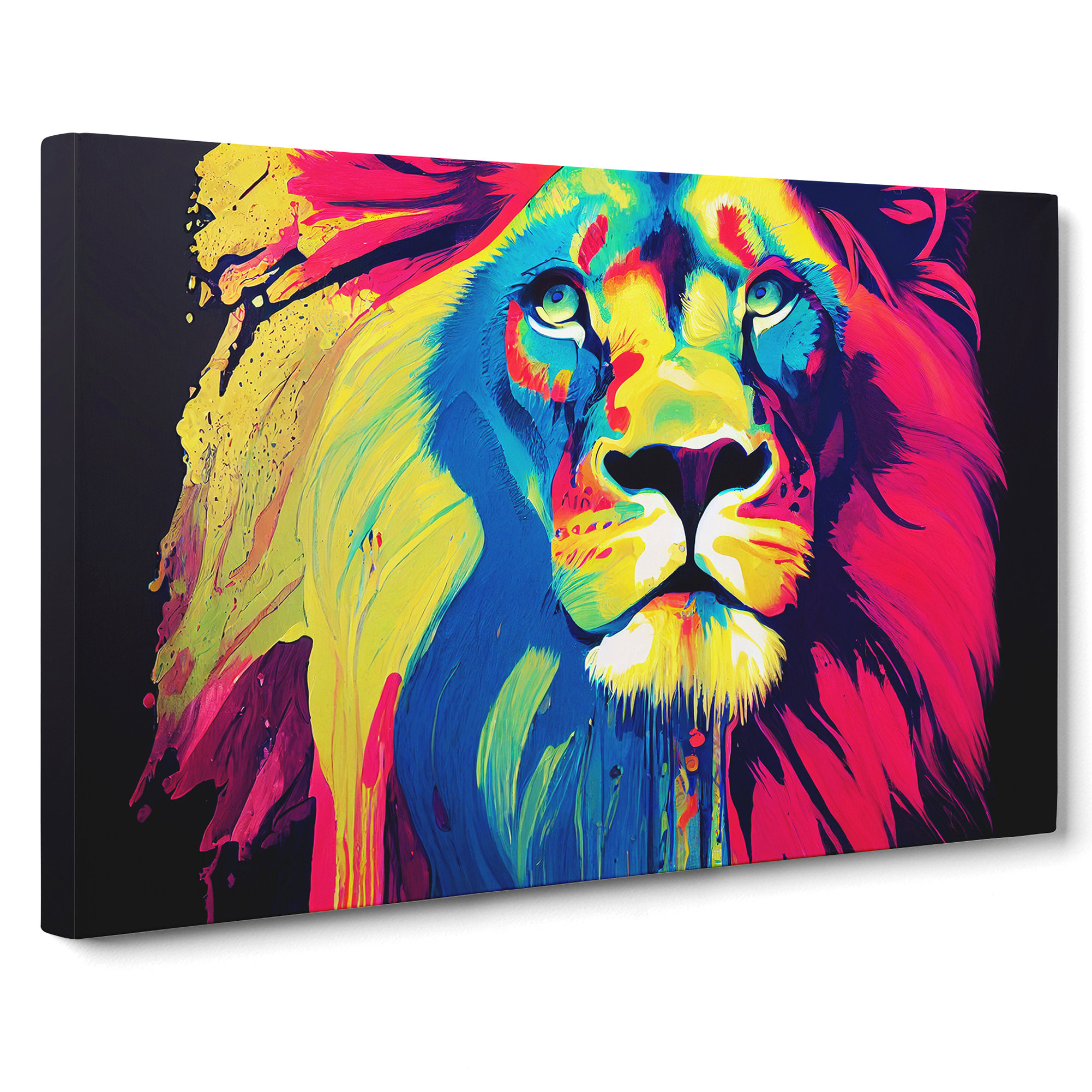 Latitude Vive Lion Splash Vol.2 Abstract - Wrapped Canvas Graphic Art ...