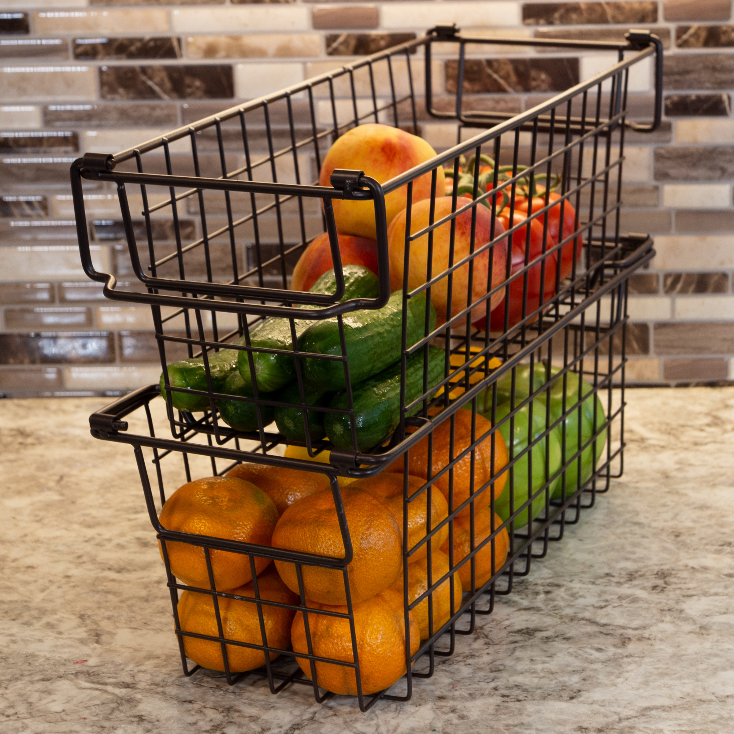 Rebrilliant 2 Storage Bins - Basket Set for Toy, Kitchen, Closet, and ...