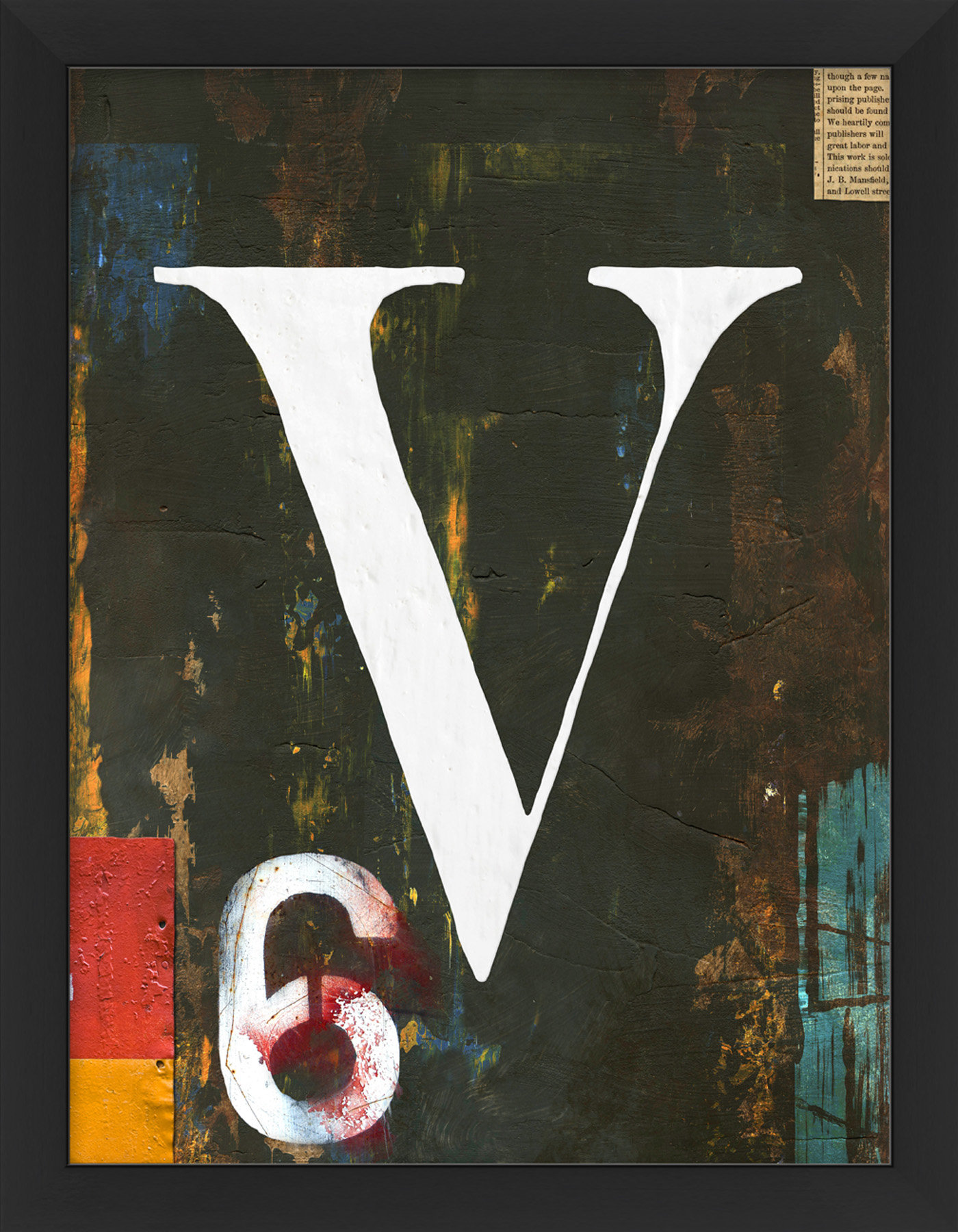 Wendover Art Group Alphabet "V" - Picture Frame Textual Art on Paper ...