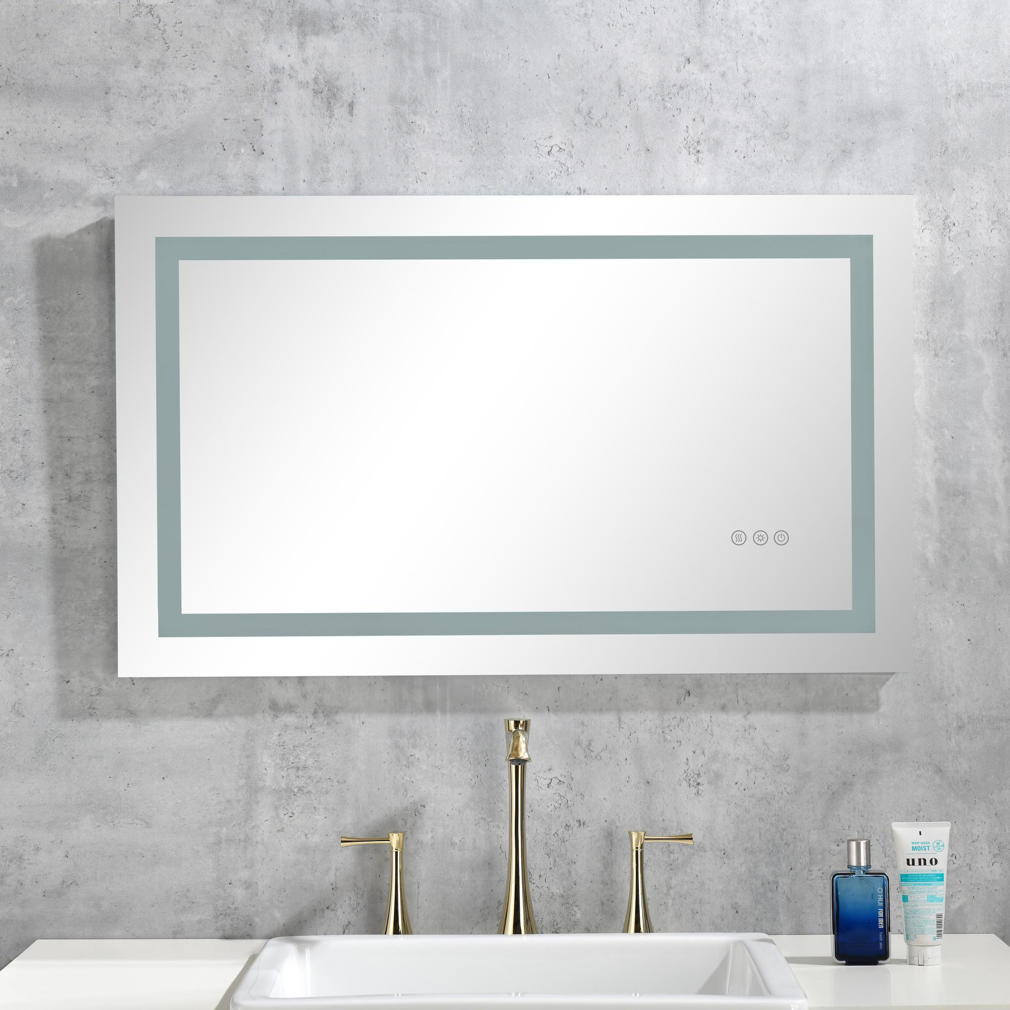 Brayden Studio® Wall Mounted LED Bathroom mirror Front and Backlight ...