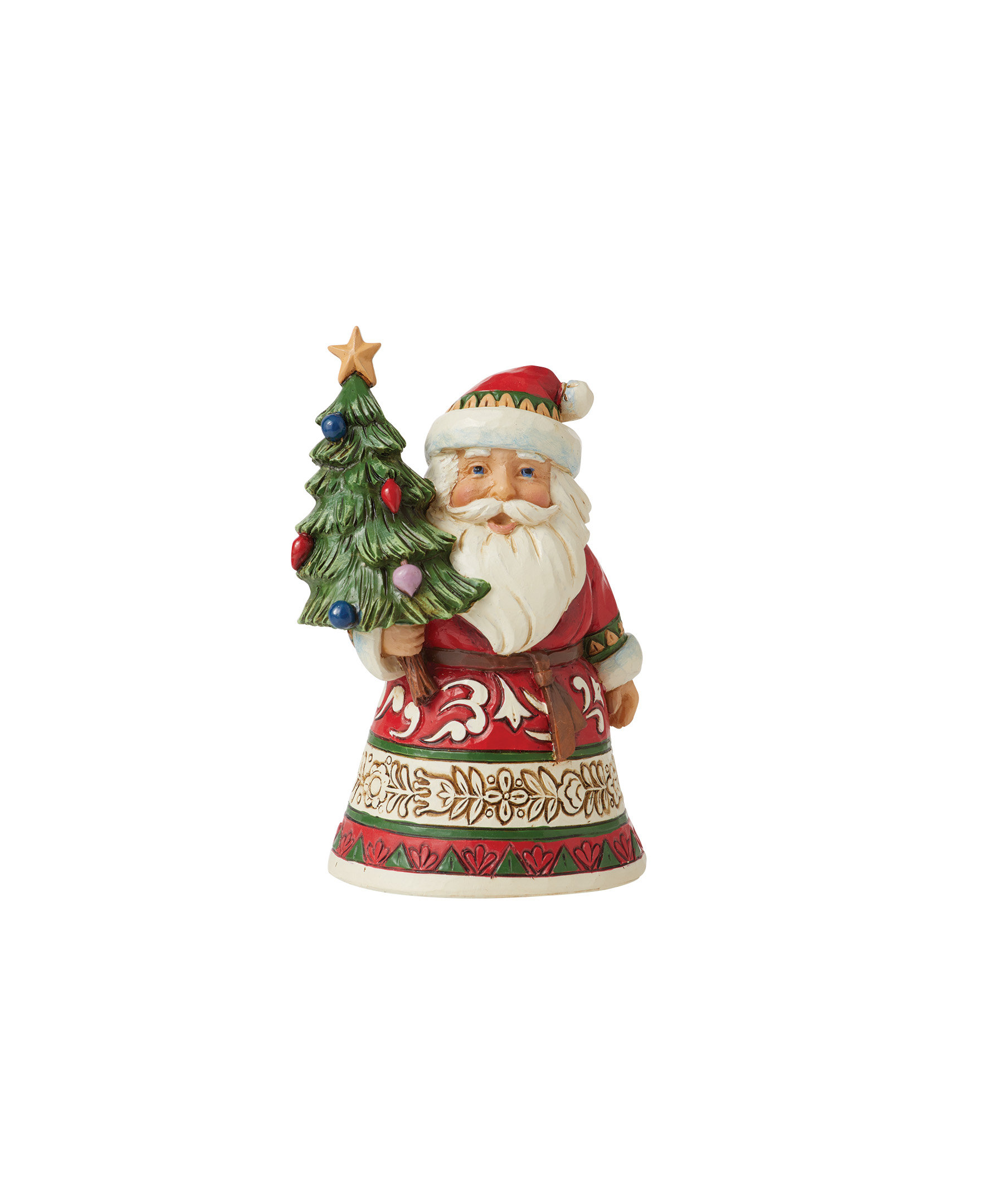 Jim Shore Heartwood Creek Mini Santa Holding Tree Figurine 3.7in H ...