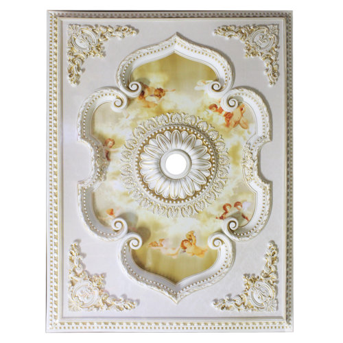 Artistry Lighting Rectangular Sepia Sky Angel Center Ceiling Medallion ...