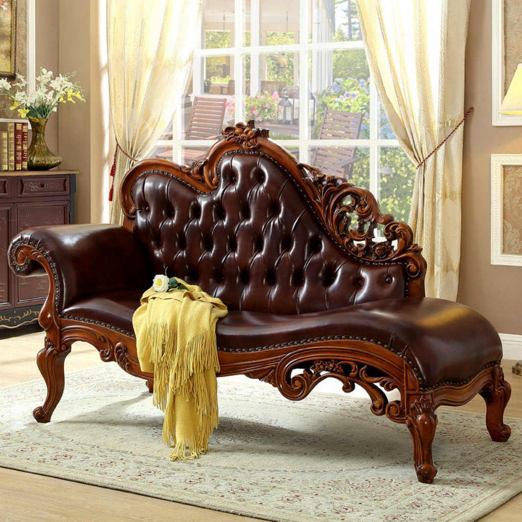 Lifton Light Luxury Solid Wood Carved Sofa 71.26 | Wayfair