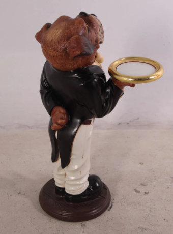 Trinx Small Bulldog Boxer Butler Statue | Wayfair