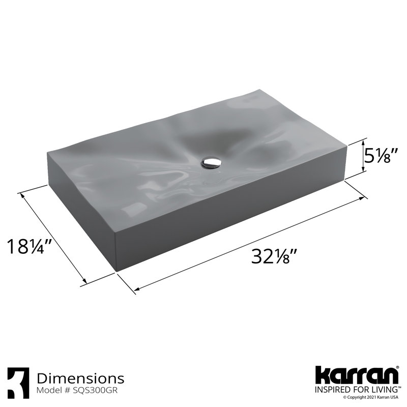 Karran Mirage 32 In. Quartz Rectangular Vessel Sink & Reviews | Wayfair