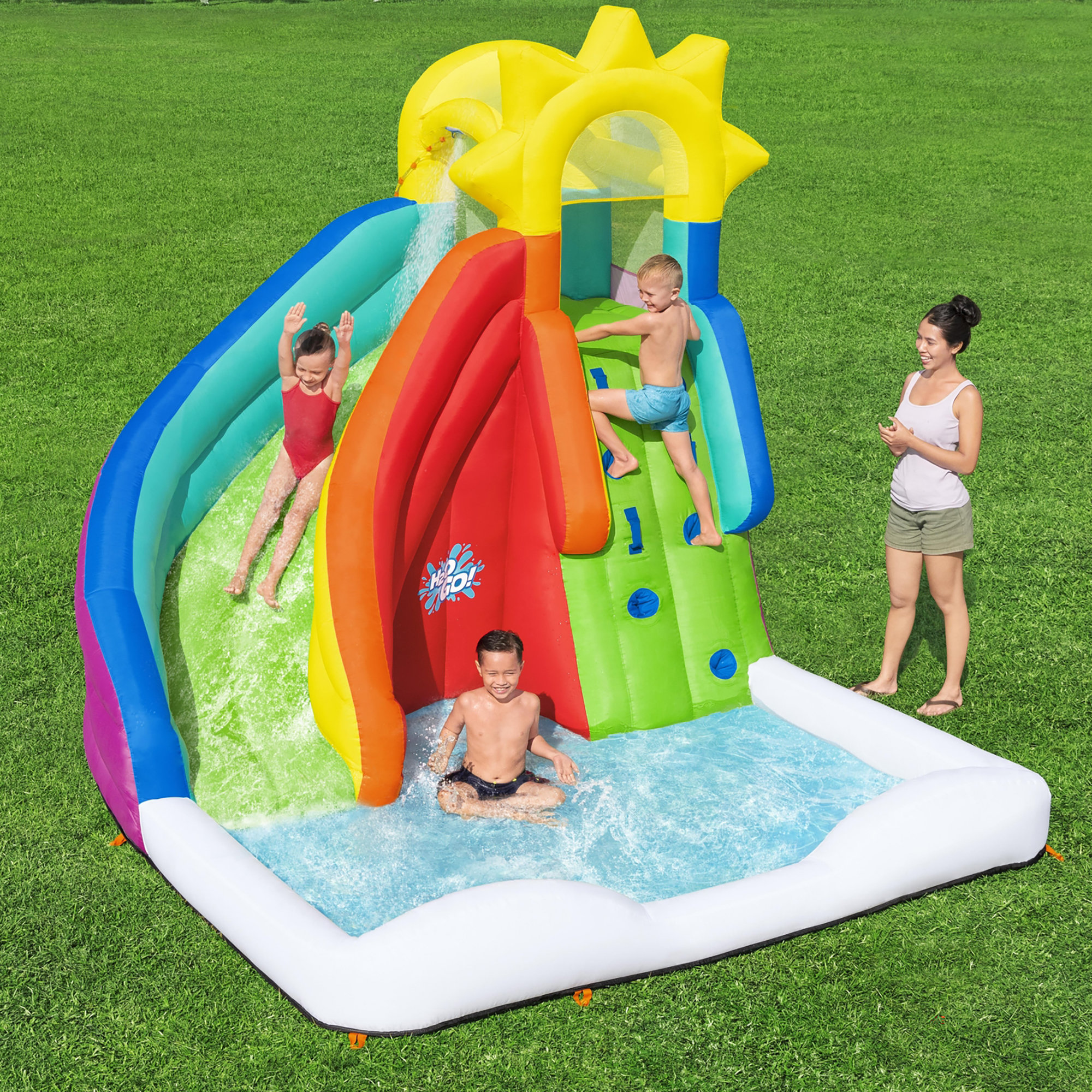 Bestway H2OGO! Mega Water Park - Sun Slide - 10'9" x 9'4" x 9 ...