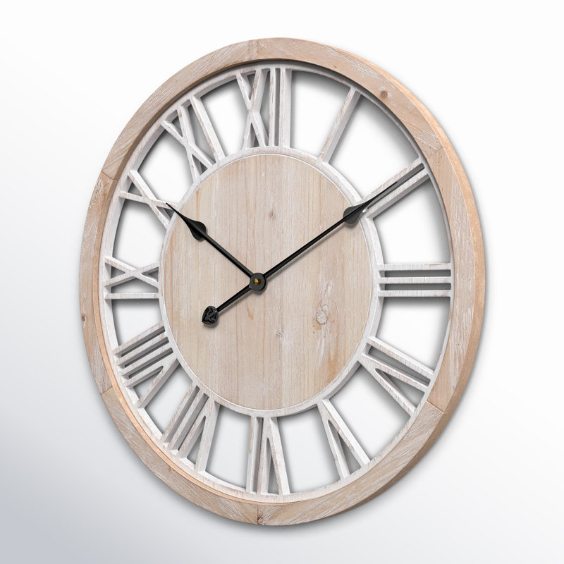 Laurel Foundry Modern Farmhouse® Seraphine Farmhouse Wooden Wall Clock ...