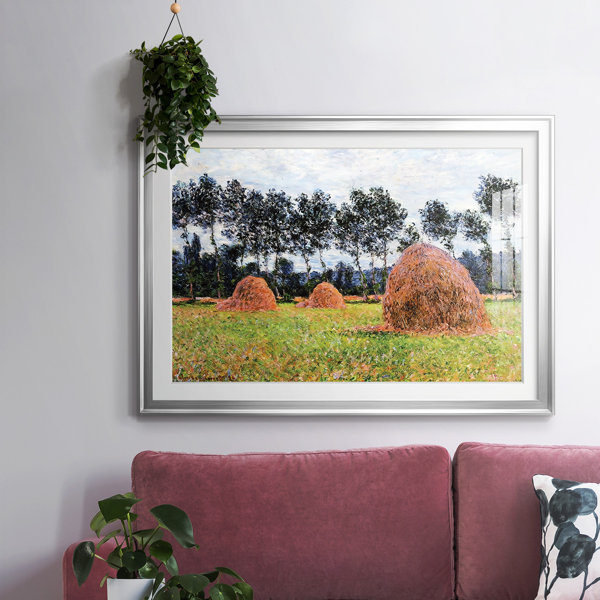Charlton Home® " Haystacks, Overcast Day, 1884 " on Paper - Wayfair Canada
