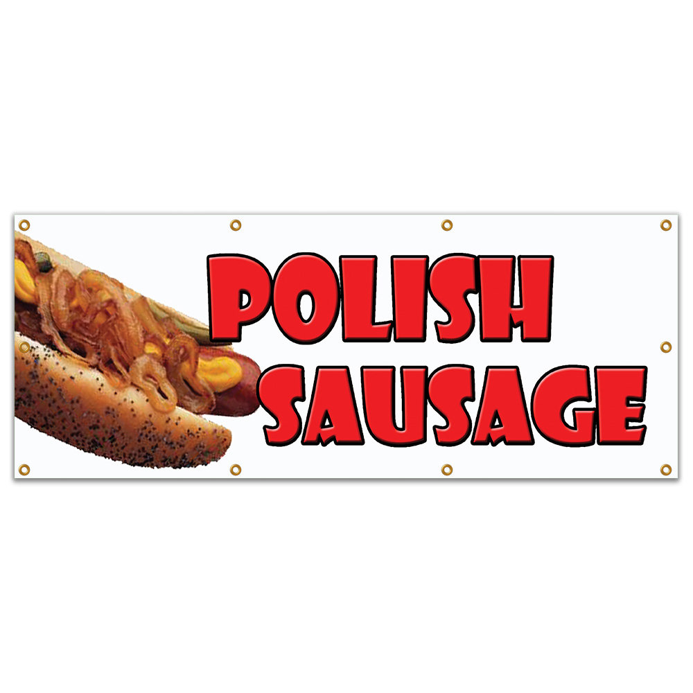 SignMission Polish Sausage Banner Sign | Wayfair