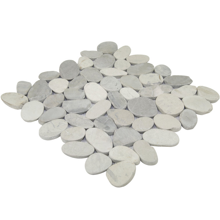 Sample - Sliced Pebble Tile in Gray | Joss & Main