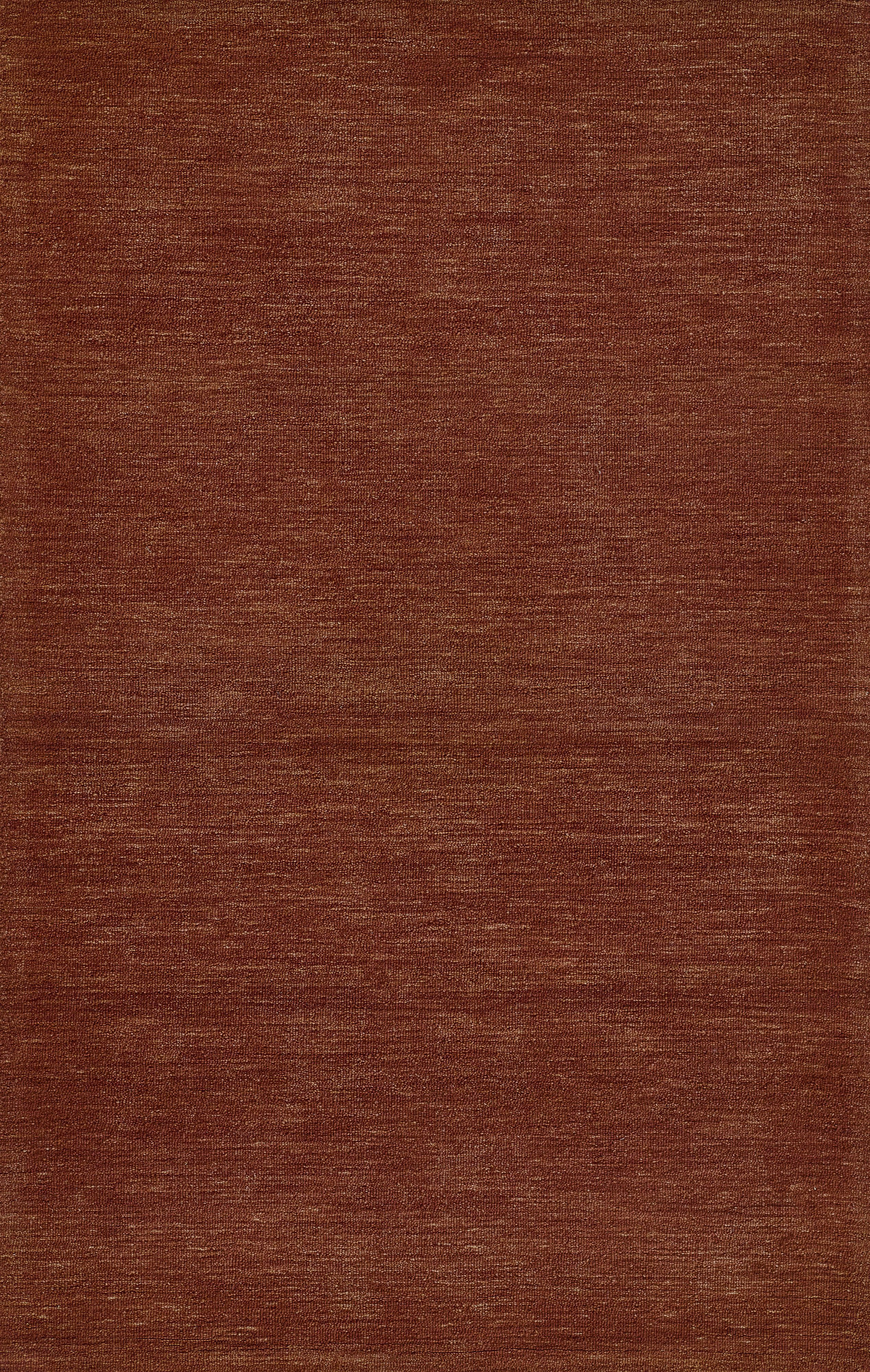 Ebern Designs Wulfsohn Solid Color Wool Hand Tufted Rust Area Rug | Wayfair