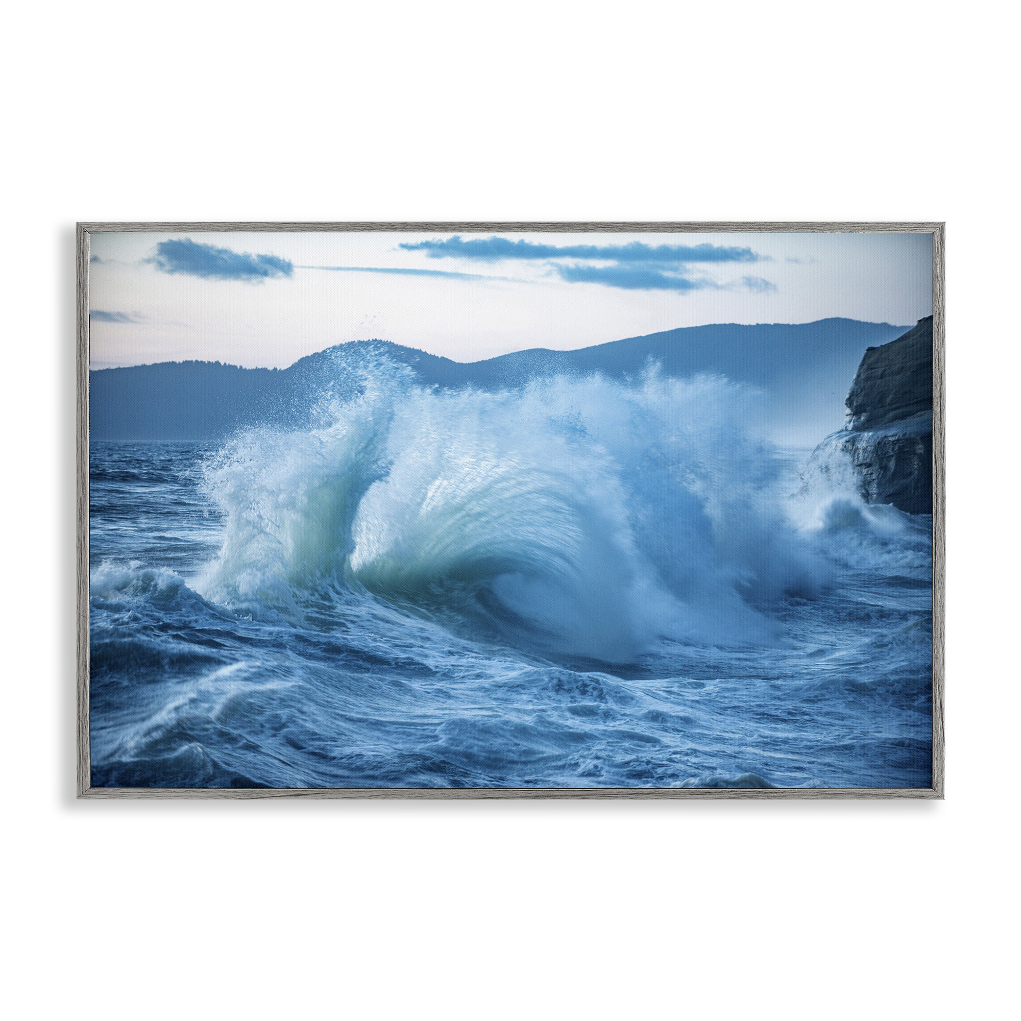 Ebern Designs Rolling Tsunami Wave Giclee Art by GS Photo | Wayfair